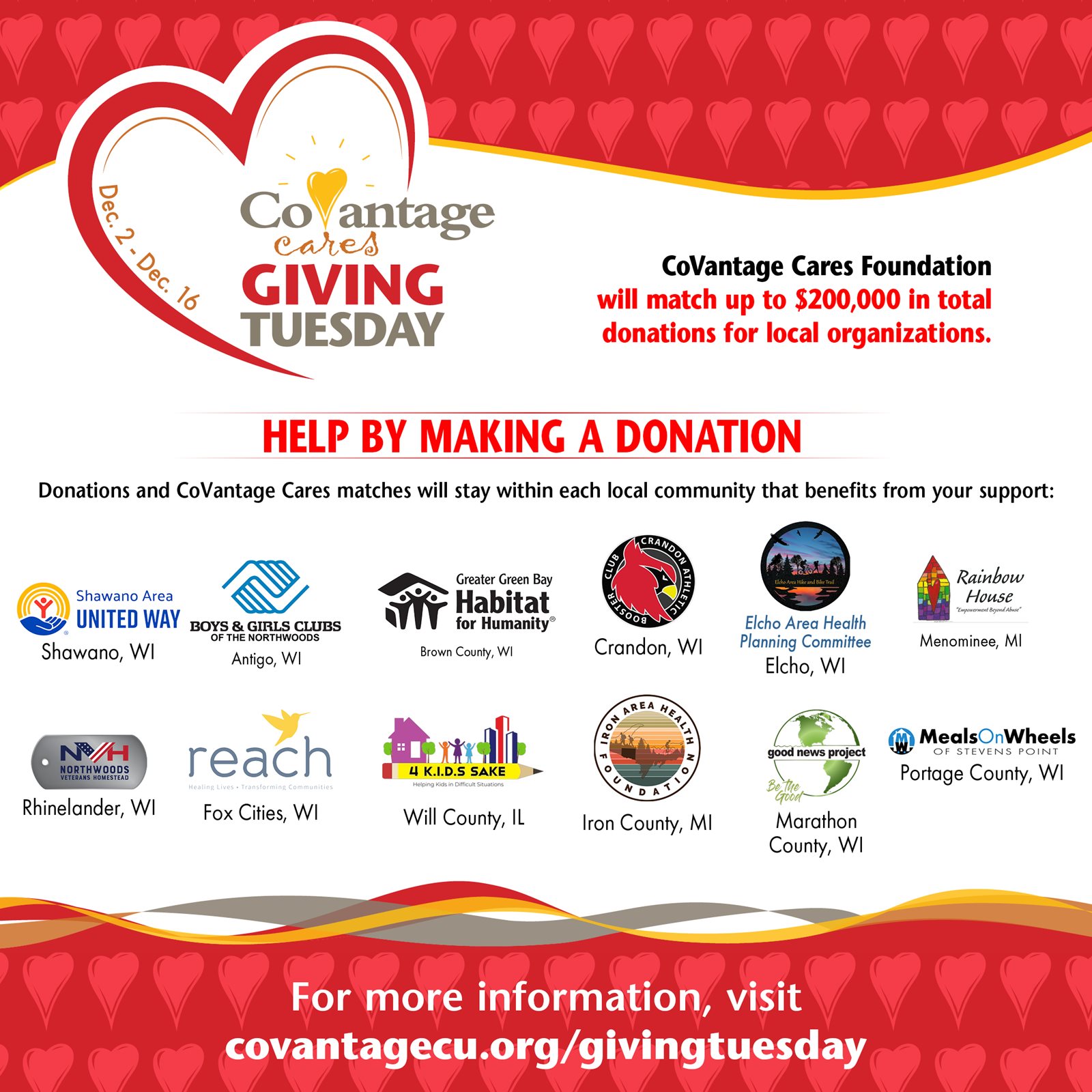 10th Annual Giving Tuesday Campaign | CoVantage Credit Union